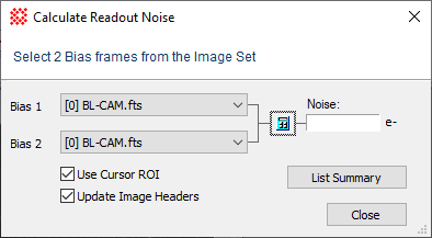 Mira Pro x64 User's Guide - Calculate Readout Noise