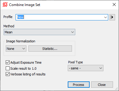 Mira Pro x64 User's Guide - Combine Image Set