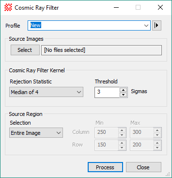 Mira Pro x64 User's Guide - Cosmic Ray Filter