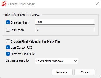 Mira Pro x64 User's Guide - Create Pixel Mask