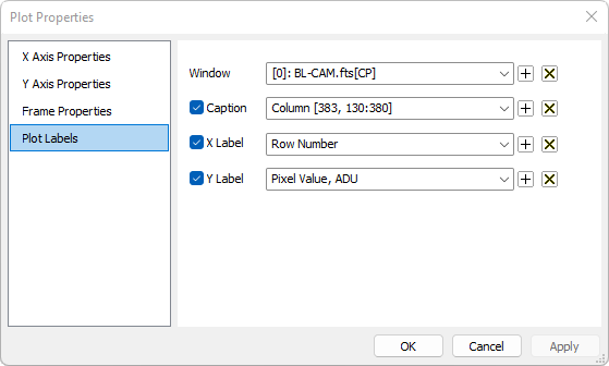 Mira Pro x64 User's Guide - Plot Labels