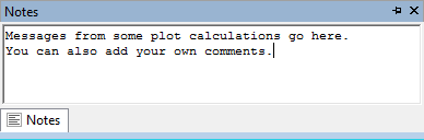 Mira Pro x64 User's Guide - Plot Notes Pane